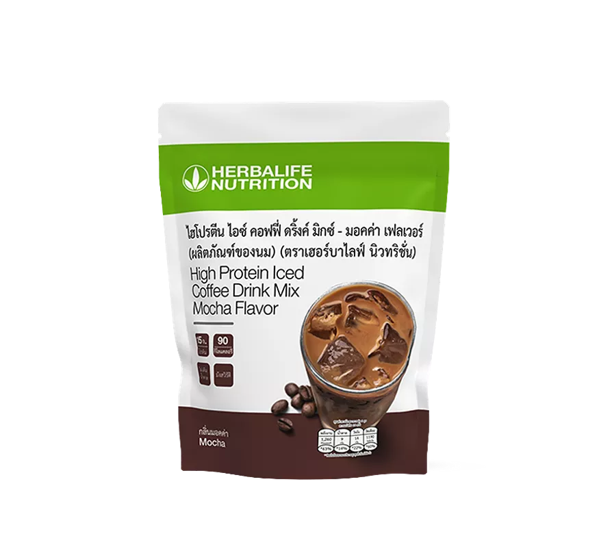 High Protein Iced Coffee Drink Mix Mocha 322g | Herbalife Thailand